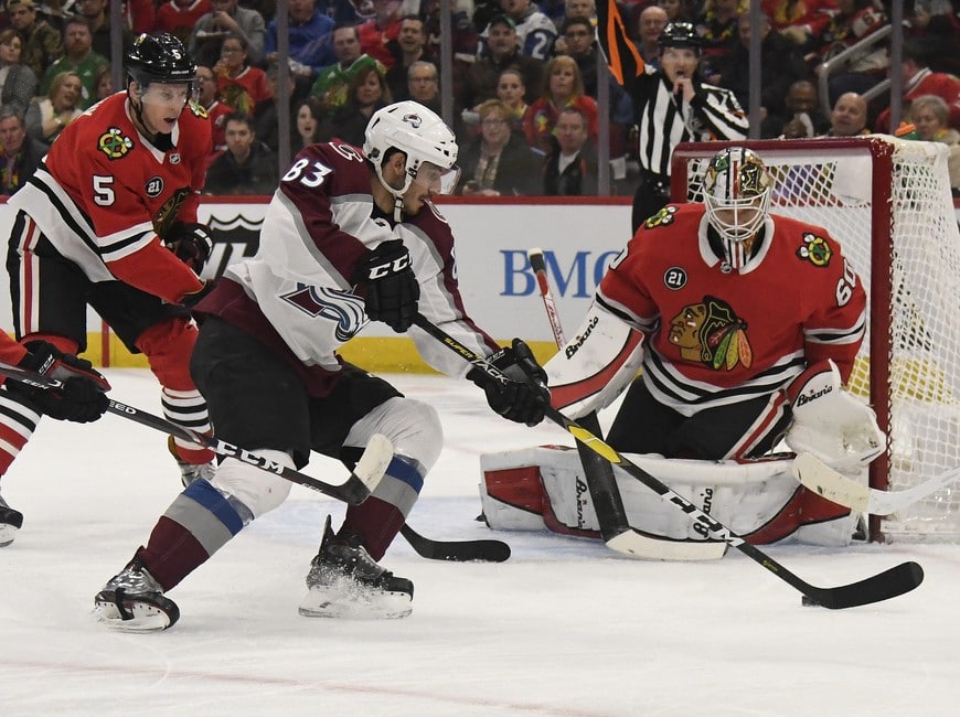 Colorado Avalanche Down Chicago Blackhawks - Compher Tallies Twice