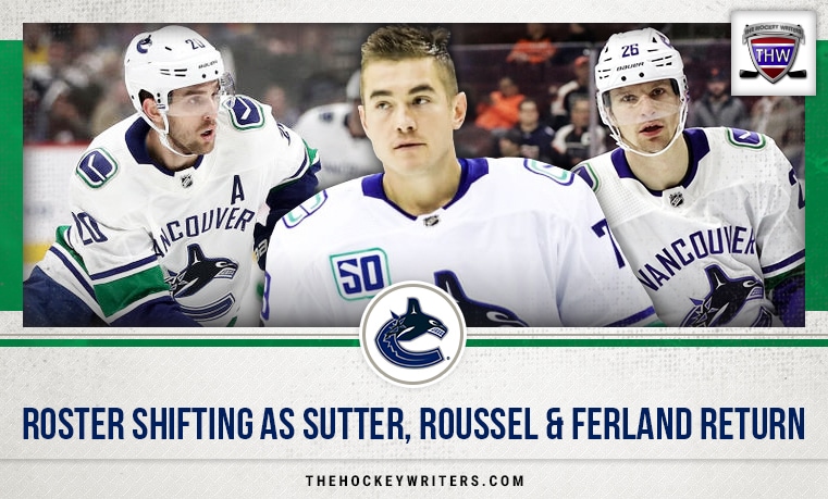 Vancouver Canucks Roster Shifting as Sutter, Roussel & Ferland Return