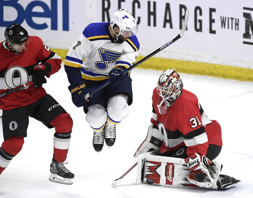 Ottawa Senators Upset St. Louis Blues - Anders Nilsson Earns Shutout