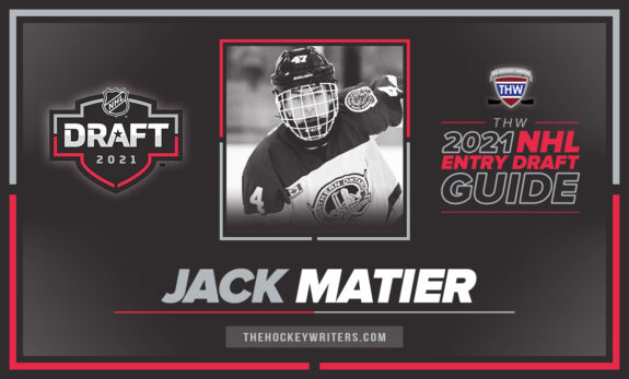 Jack Matier – 2021 NHL Draft Prospect Profile - The Hockey Writers ...