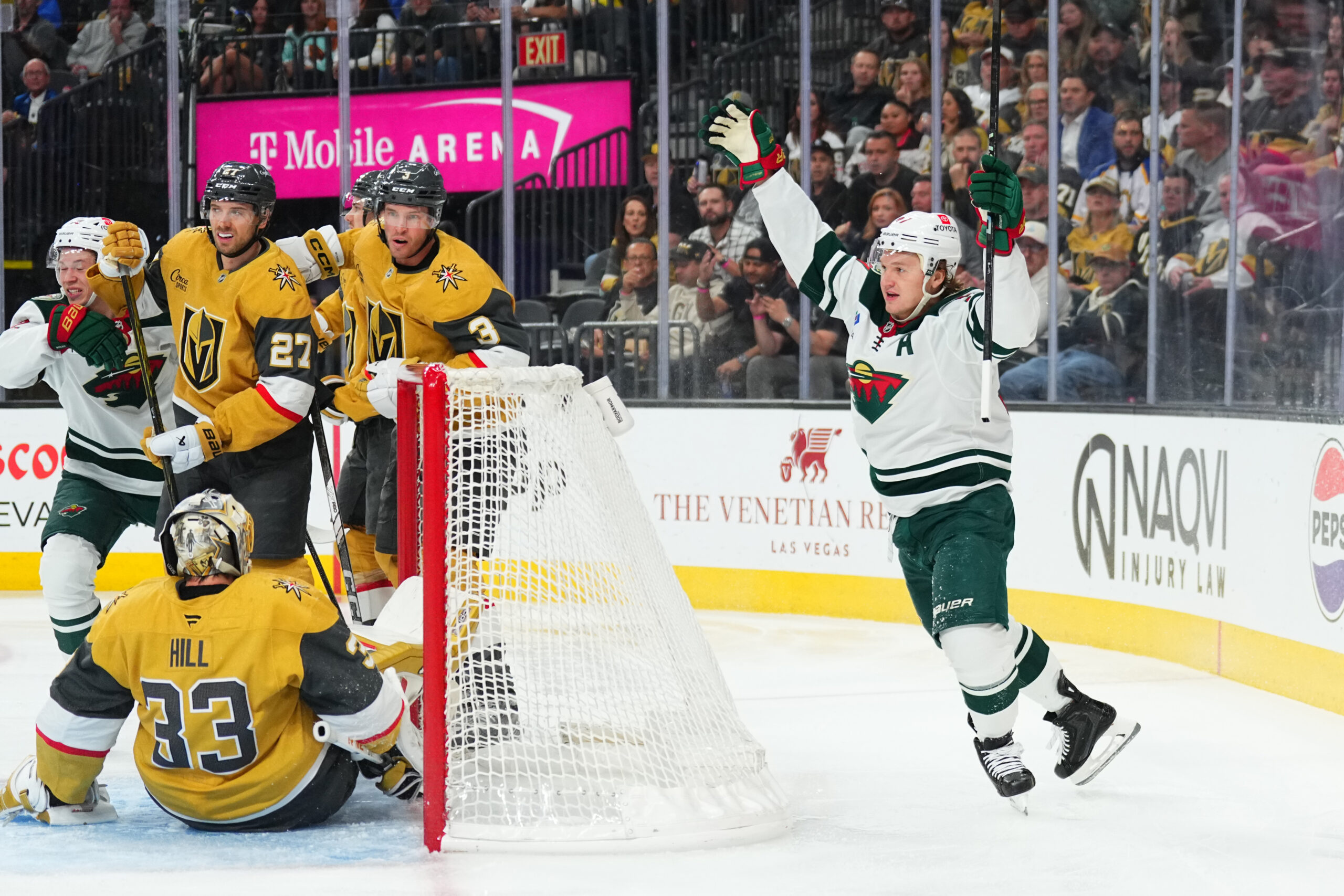 Wild Exploit Golden Knights' Miscues, Even Series with 5-2 Victory ...