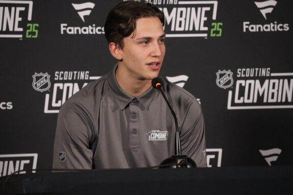 Swedish Prospects Anton Frondell & Victor Eklund Have “Cool” NHL Combine Experience - The Hockey ...