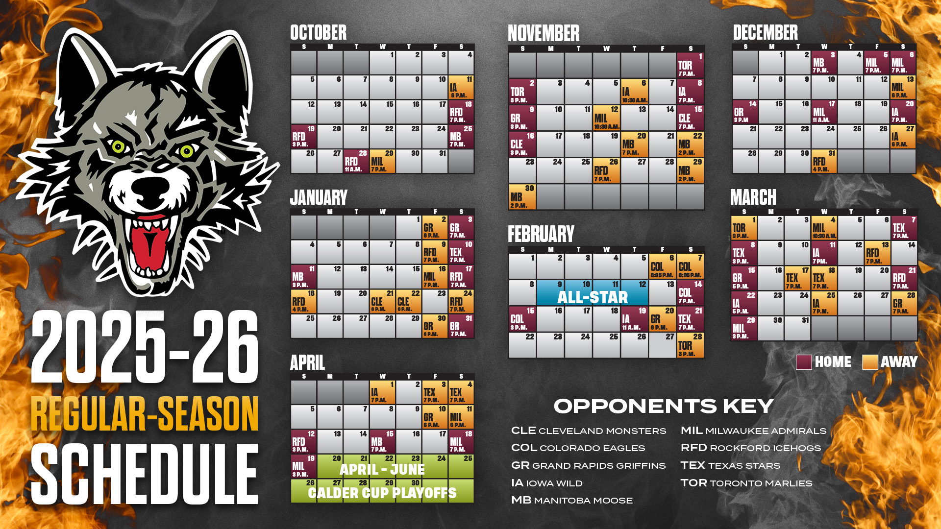Chicago Wolves Release 2025-26 Schedule Ahead of Their 32nd AHL Season ...