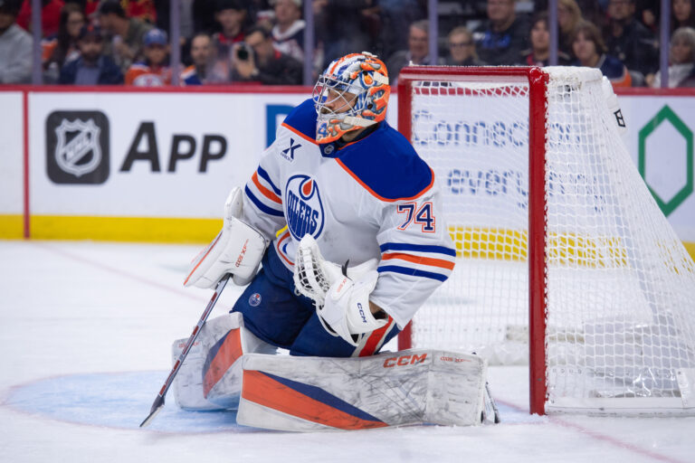 Oilers’ Stuart Skinner Records 100th Career Win - The Hockey Writers ...