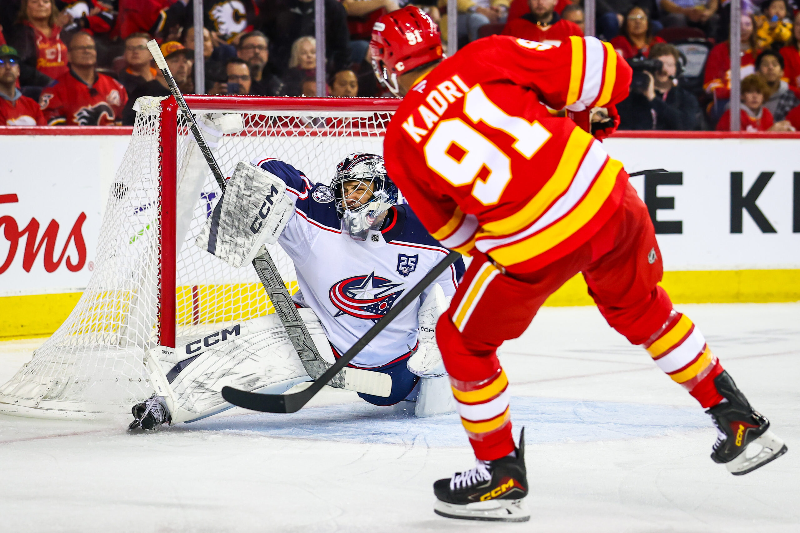 Flames Blow Out Blue Jackets in Nazem Kadri's 1,000th Career NHL Game ...